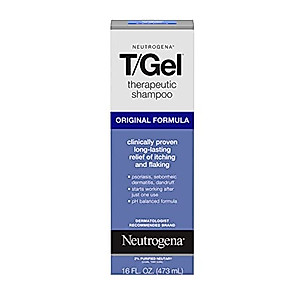 Neutrogena T/Gel Therapeutic Shampoo Original Formula, Anti-Dandruff Treatment for Long-Lasting Relief of Itching and Flaking Scalp as a Result of Psoriasis and Seborrheic Dermatitis, 16 Fl Oz