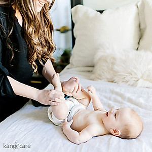 Kanga Care Reusable Unbleached Birdseye 70% Bamboo Rayon 30% Cotton Flat Fold Cloth Diapers (6pk) One Size 4-35+lbs