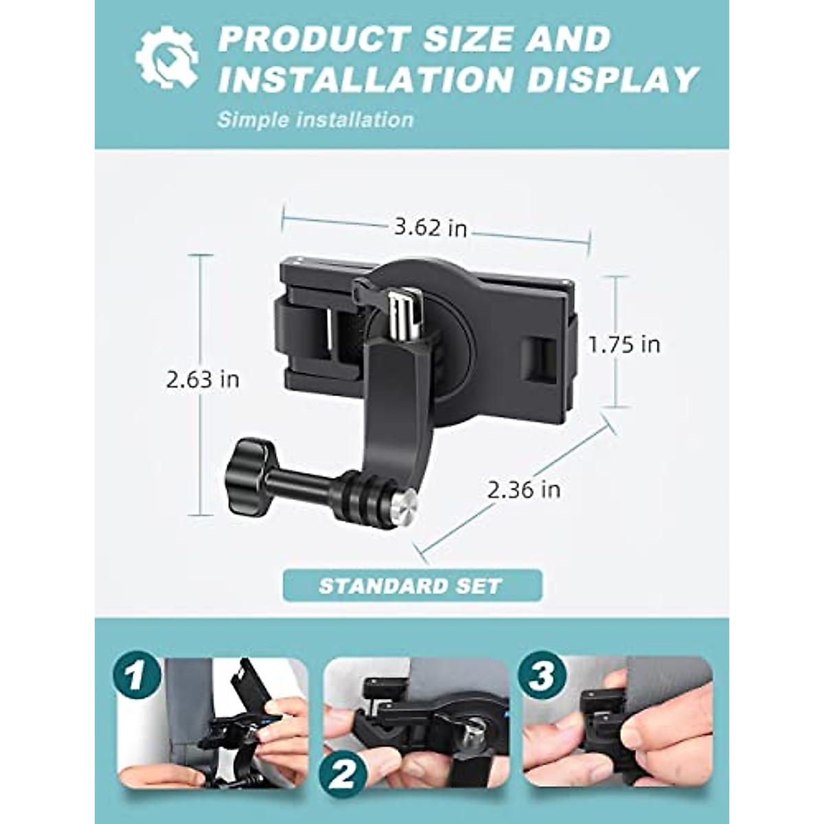 Professional GoPro Mount for Backpack Strap,Adjustable Camera Shoulder Mount Compatible with GoPro Hero 9 8 7 6 5 4 Black, Session, Insta 360 One R, DJI Osmo Action and Most Action Camera