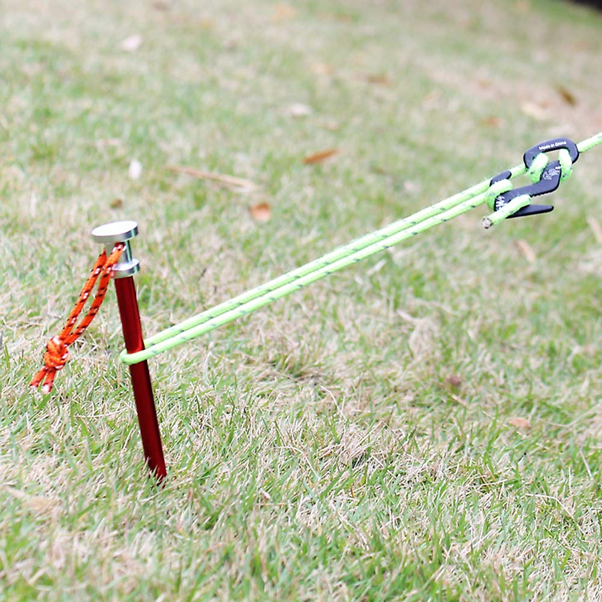 Tent Stakes Pegs 9 inch, Lightweight Aluminum Alloy Tent Canopy Nail for Outdoor Camping, Hiking, Picnic Blanket, Beach Mat, Yard Fence 8 Pack