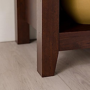 Walker Edison Wren Classic Brown TV Media Console Entertainment Center for 80 Inch Television with Storage Cubby, 70 Inch