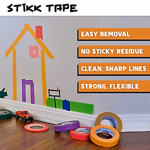 STIKK Painters Tape - 1pk Orange Painter Tape - 2 inch x 60 Yards - Paint Tape for Painting, Edges, Trim, Ceilings - Masking Tape for DIY Paint Projects - Residue-Free Painting Tape