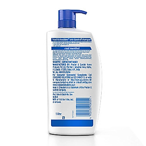 Head & Shoulders Anti-Dandruff Shampoo (Cool Menthol and Energizes Scalp) - 1L