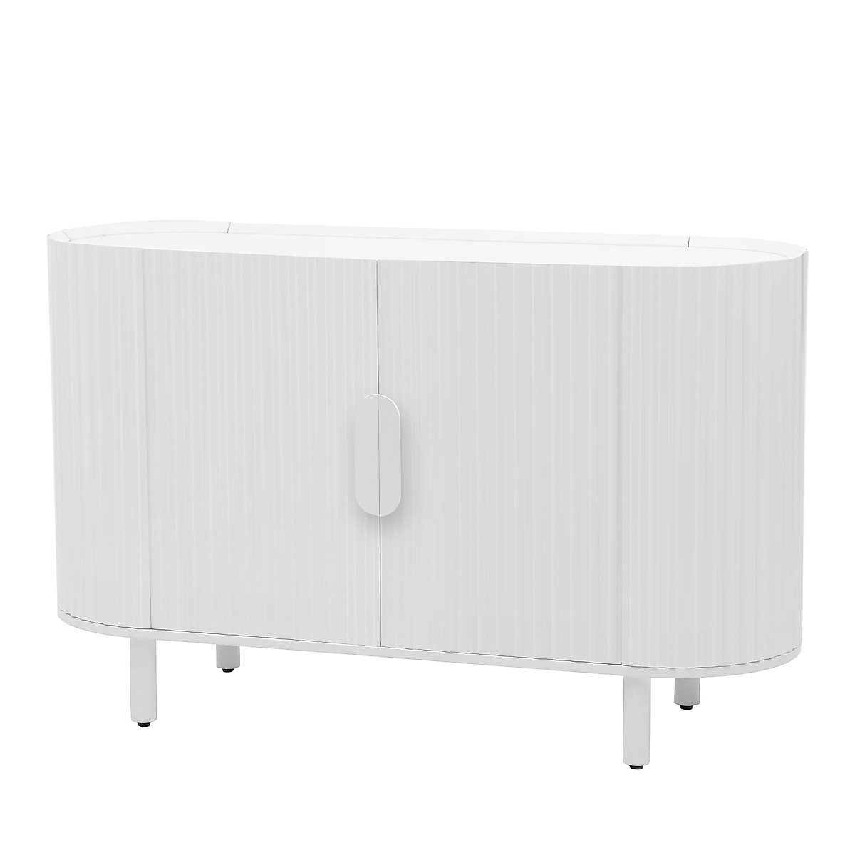 Merax Light Luxury Sideboard with Adjustable Shelves,Suitable for Living Room,Study and Entrance, White