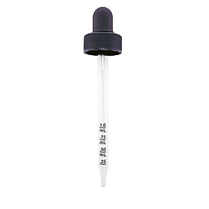 Perfume Studio Calibrated Glass Dropper, Pack of 4, No Bottles; Fits 4oz Bottles with a 24/410 Neck Size (Dimensions: 7 x 108 mm) - Plus Bonus Perfume Sample Vial