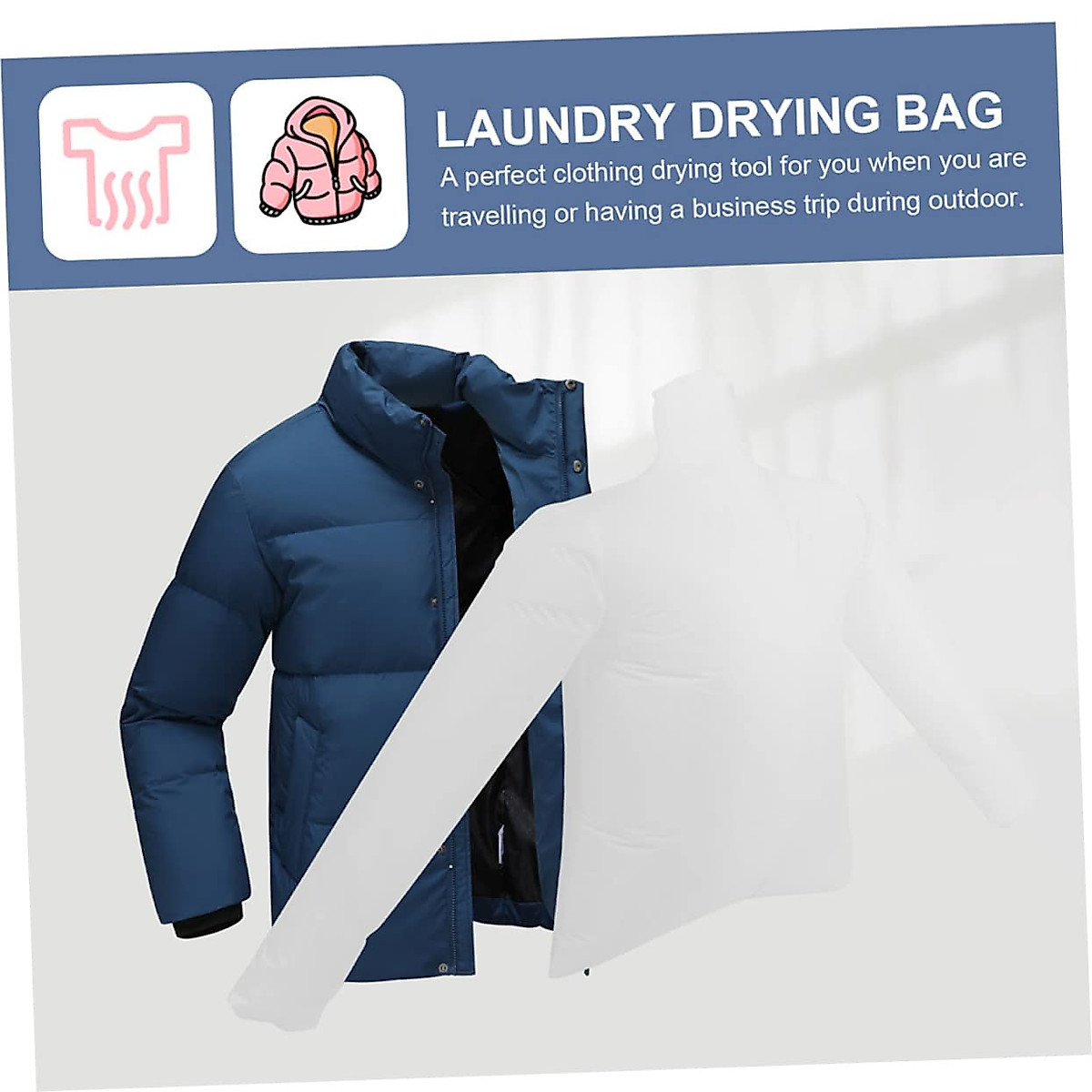 Yardwe Pizza Pan 1 Set Dry Clothes Bag Travel White Air Dry Polyester Clothing Outdoor Pants