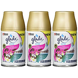 Glade Automatic Spray Refill, Air Freshener for Home and Bathroom, Tropical Blossoms, 6.2 Oz, 3 Count