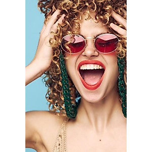 SORVNIO Round Retro Sunglasses Men Women Vintage Small Circle Red Black Hippie Style Sun Glasses