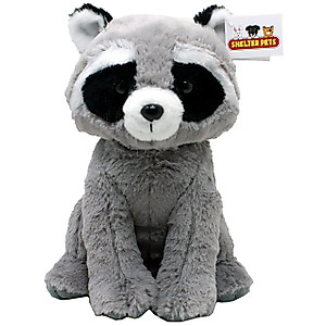 Shelter Pets: Stella the Raccoon - 10" Raccoons Plush Toy Stuffed Animals - Based on Real-Life Adopted Pets - Benefiting the Puppy and Dogs Animal Shelters They Were Adopted From- Trash Panda Plushies