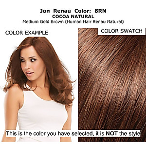 Bundle - 4 Items: 12" Top Form French Exclusive Colors Remy Human Hair Topper by Jon Renau, Christy's Wigs Q & A Booklet, BeautiMark Hydra Shampoo & Hydra Conditioner - Color: 8RN