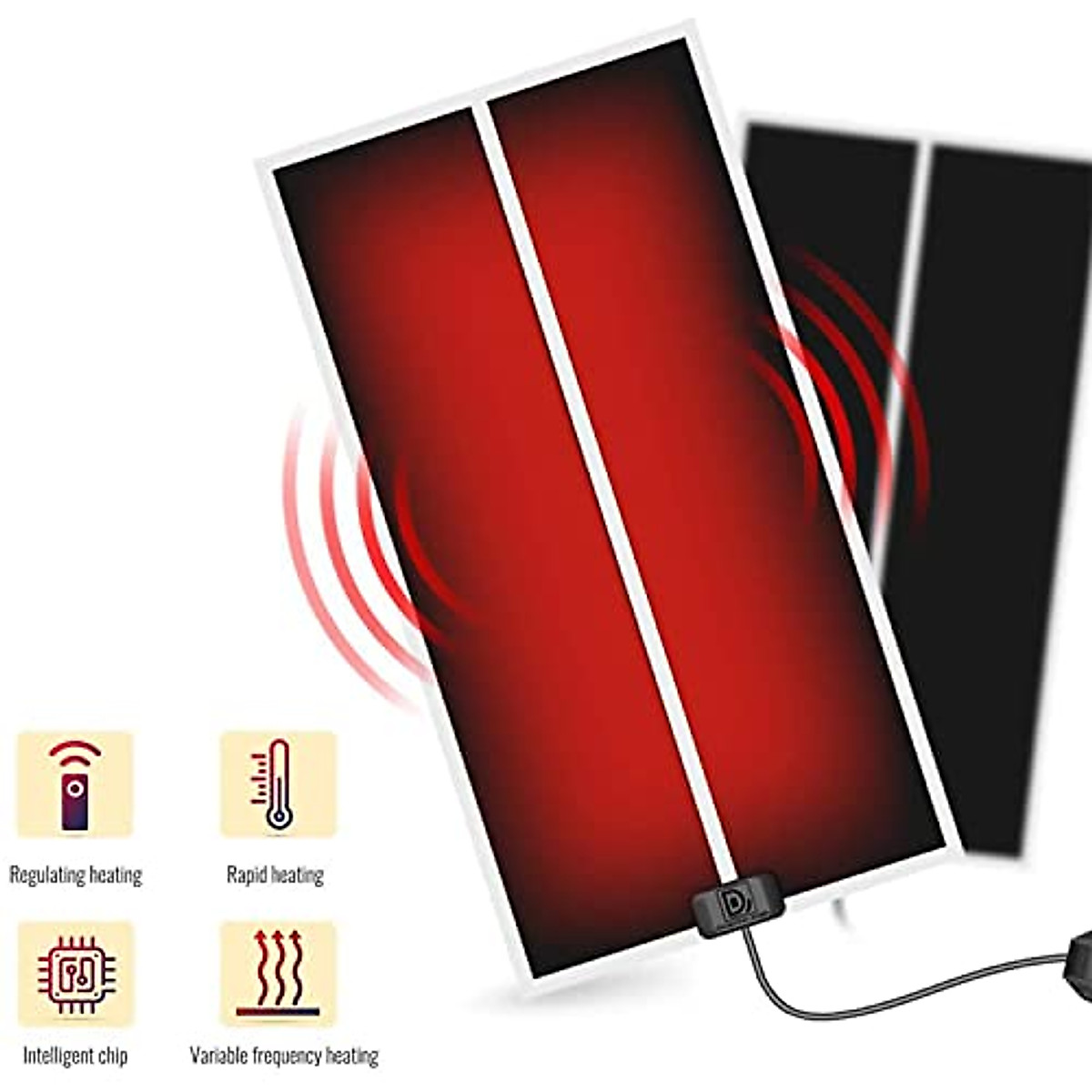 XIEHUZA Reptile Heating Mat with Temperature Adjustment, Waterproof Reptile Heat Pad Under Tank Terrarium Heater for Amphibians, Small Animals, Seeding (20W - 16.5 x 11 in)