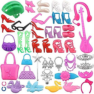 SOTOGO 110 Pieces Doll Clothes and Accessories for 11.5 Inch Girl Doll Different Occasions Include 20 Pieces Handmade Doll Outfits Fashion Doll Dresses Party Doll Gowns and 90 Pieces Doll Accessories