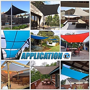 Amgo 12'x12' Beige Sun Shade Sail Canopy