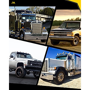 MAYELLO 4Pcs 4x6 LED Headlights DOT 60W Hi/Lo Sealed Beam Headlights Compatible with Peterbilt 379 Kenworth T800 T600 Freightinger Ford Probe Chevy Oldsmobile Cutlass H4651 H4652 H4656 H4666 H6545