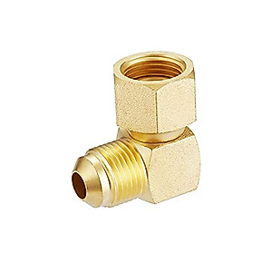Litorange 1 PCS 90° Elbow Connector Replacement for Olympian Low Pressure Gas Fired Heaters - 3/8" Female Swivel Flare x 3/8" Male Flare,100% Brass