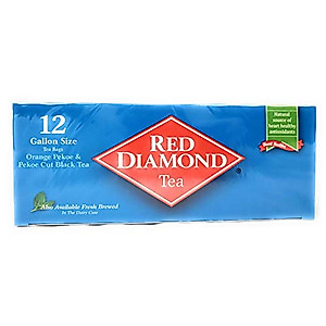 Red Diamond All Natural Iced Tea Bags Gallon Size, 12 Count (1)