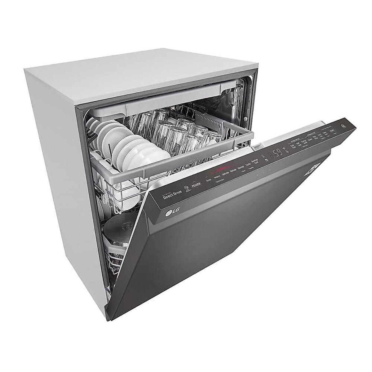 LG LDP6810BD 24" Top Ctrl Dishwasher 44 dBA 3rd Rack TrueSteam ThinQ