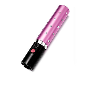 Lipstick Stun Gun for Women, self defense flashlight Stun guns with Safety Disable Pin.Wall Charger Included (Pink)