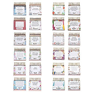 bloom daily planners Undated Perpetual Desk Easel - Religious Inspirational Standing Desktop Flip Calendar - Page a Day - (5.25" x 5.5") "She Believed She Could So She Did" by Writefully His