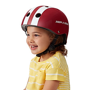 Radio Flyer Helmet, Toddler & Kids Bike Helmet For Ages 2-5, Red