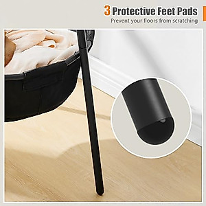 Tajsoon Coat Rack Stand, Coat Tree with Storage Basket and 9 Hooks, Coat Rack Freestanding for Bedroom, Hallway, Office, Coat Hangers Stand for Clothes, Scarves, Hats, Bags, Black