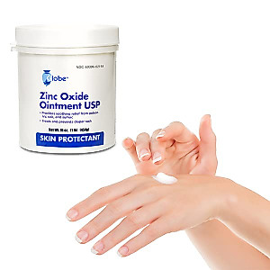 16 oz Globe Zinc Oxide 20% Skin Protectant Barrier Ointment, Treatment for Diaper Rash, Relief From Poison Ivy, Sumac & Oak, Protects From Wetness, Protects Chafed Skin
