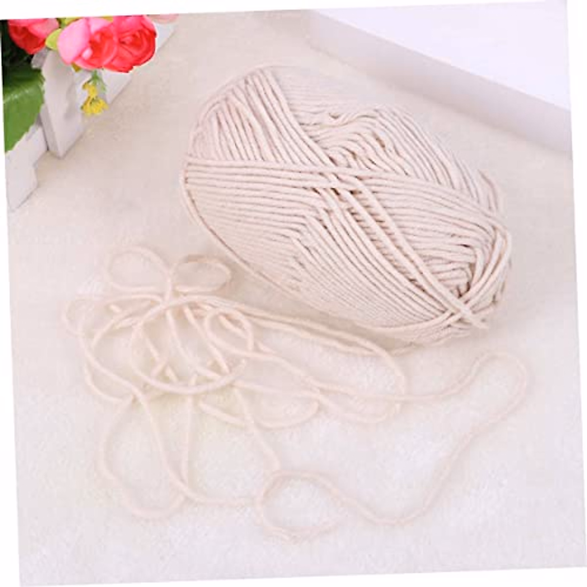 EXCEART Chunky Yarn Fuzzy Yarn Knitting Yarn Cone Thick Knitting Yarn Crochet Thread Line Doll Frosting Suite Soft Cotton Yarn for Knitting Yarn Soft Thick Yarn Acrylic Yarn Crochet Kit