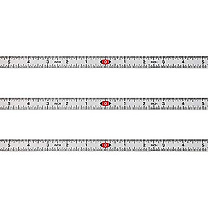 WIN TAPE Pack of 1pc 12 Inches Short Adhesive Table Sticky Measuring Tape Ruler Self-Adhesive Tape Measure (Start from Middle - Inches)