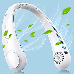 WITHOUSE Portable Neck Fan, Personal Bladeless Hand Free Mini Small Fans with 4400mAh Rechargeable Battery and 3 Adjsutable Speed Quiet for Run, Work, Travel and Camping Outdoor