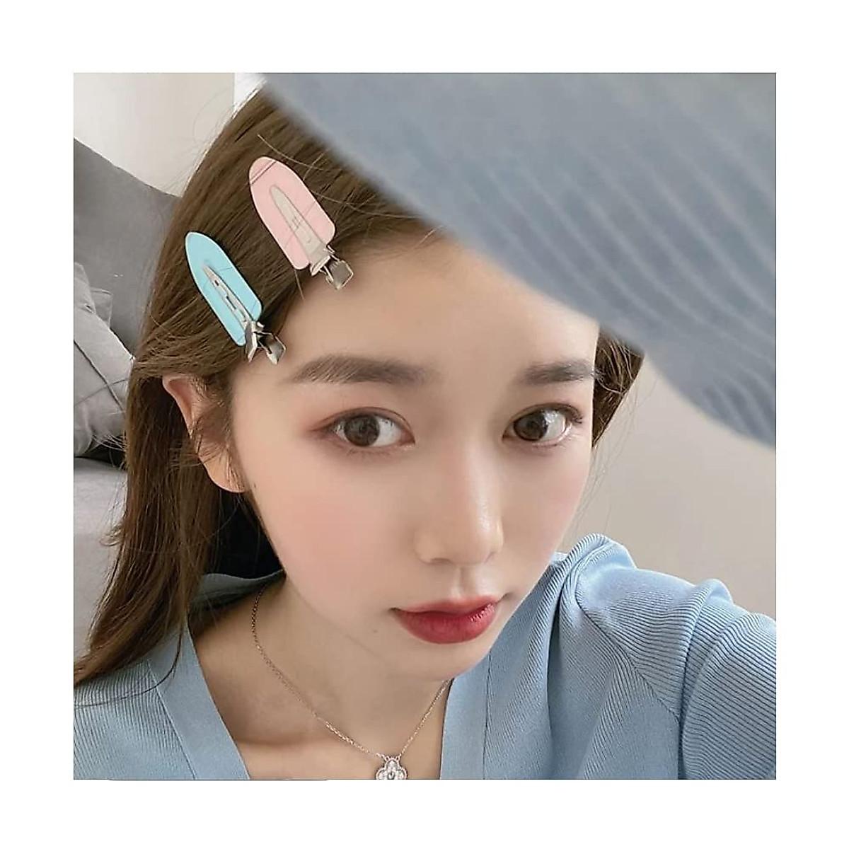 LAARYBAOO 20 pcs No Bend Hair Clips, Hair Styling, Hair Coloring, Curl Pin Clips, No Crease Hair Clips for Makeup Application