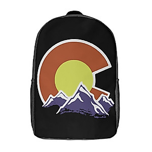 Colorado Mountain Travel Backpack Casual 17 Inch Large Daypack Shoulder Bag with Adjustable Shoulder Straps