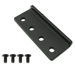HJGarden Barn Door Track Connector Plate, Sliding Barn Door Hardware Rail Adaptor Flat Track Connector, Black