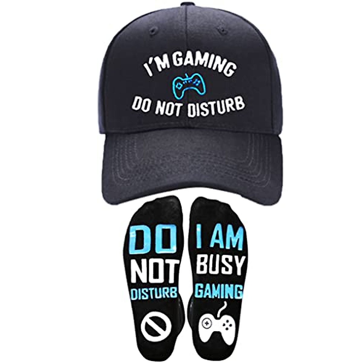 Novelty Gamer Socks Baseball Cap,Funny Gamer Gifts Stocking Stuffers for Teen Teenager Boys Kids Men (YT2)