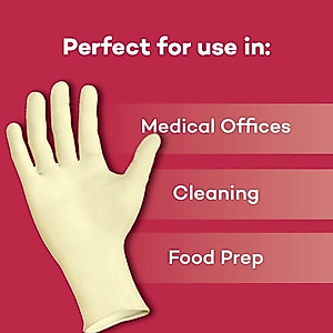 Dealmed Disposable Latex Gloves – Medical Gloves, Multi-Layer, Size 6.5, 50 Pairs Per Box