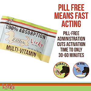 Licks Pill-Free Small Breed Dog Multivitamin - Dog Supplement with Vitamin C, D, and Calcium - Multivitamin Pet Supplies - Gel Packets - 10 Use