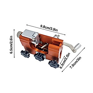 Firlar Chainsaw Sharpener Kit, Chainsaw Chain Sharpening Jig, Hand Crank Chainsaw Blade Sharpener, Portable Chainsaw Sharpening Tool for Chain, Lumberjack, Garden Worker, 3 Grinding Head