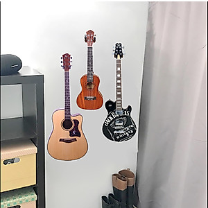 HilerPunk Guitar Wall Mount,1-Pack, Wood Guitar Ukulele Wall Hangers,Hooks,Holders,Stands,Guitar Accessories for Acoustic Electric Bass Guitar Ukulele Banjo Mandolin