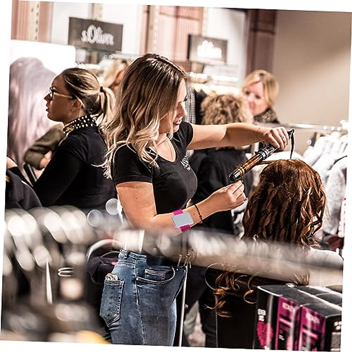 COHEALI Corsage Wristlet Band Styling Hair Clips Watch Bracelet Magnetic Pin Cushion Magnetic Bobby pins Holder pin Cushion Holder Magnetic Iron Bracelet Hair Salon Shop Supplies Cuff Tool