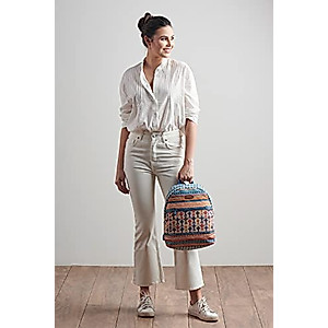 Maison d' Hermine Backpack Cotton Shoulder Backpack with Small Pouch Lightweight Bag for Travel Work Beach Perfect for Women & Men (Ikat - Ikatan)