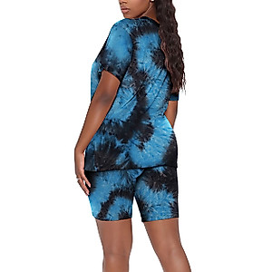 Womens Shorts Sets 2 Piece Outfits Outdoor Matching Sets Black XXL