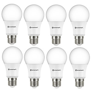 EcoSmart 60W Equivalent Soft White A19 Non Dimmable LED Light Bulb (8-Pack)