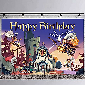 The owl House Backdrop Birthday Banner for The owl House Birthday Party Supplies The owl House Photograph Background Photo Booth 5x3ft