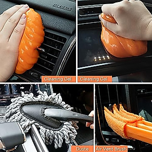 MateAuto Car Cleaning Kit Interior with Windshield Cleaning Tool, Car Care Supplies, Car Wash kit for Dashboards, Air Vents, Windows, Bodywork and Carpet