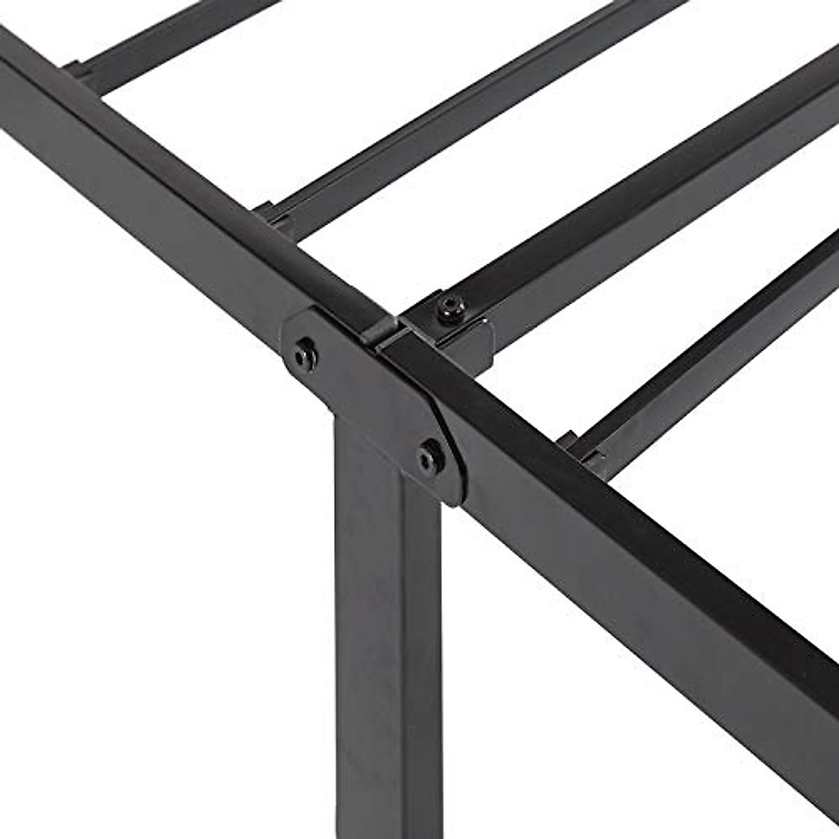 Amazon Basics Heavy Duty Non-Slip Bed Frame with Steel Slats, Easy Assembly - 18"H, (Twin)