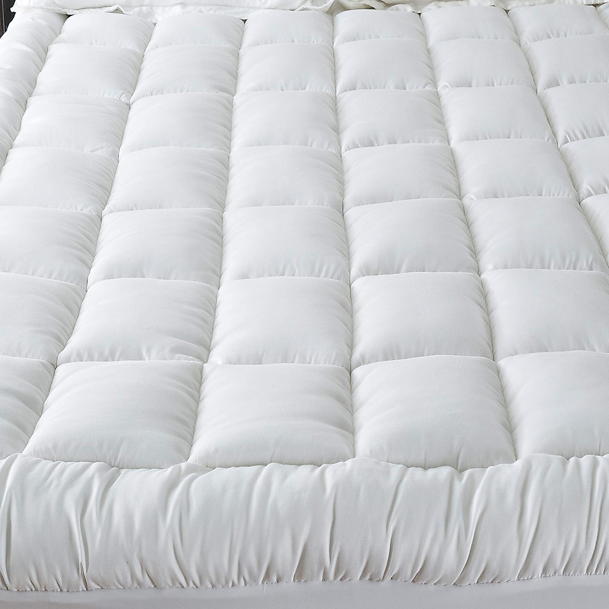 Niagara Microfiber Full Mattress Topper - Pillow Top Mattress Cover Quilted Fitted Cooling Topper for Back Pain Deep Pocket Fits 20 Inches (54x75 Inches)