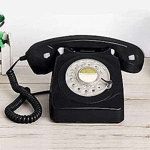 Benotek Telephone, Corded Landline Phones for Home, Retro Old Fashion Home Phone with Rotary Dial Keypad, Antique Old Fashion Telephones Novelty Gift for Decoration