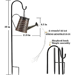 B-Best Solar Lights Outdoor Garden Decorations,Watering Can Landscape Light Large Hanging Lantern ,Outside Waterproof Patio Decor Perfect Gardening Gift