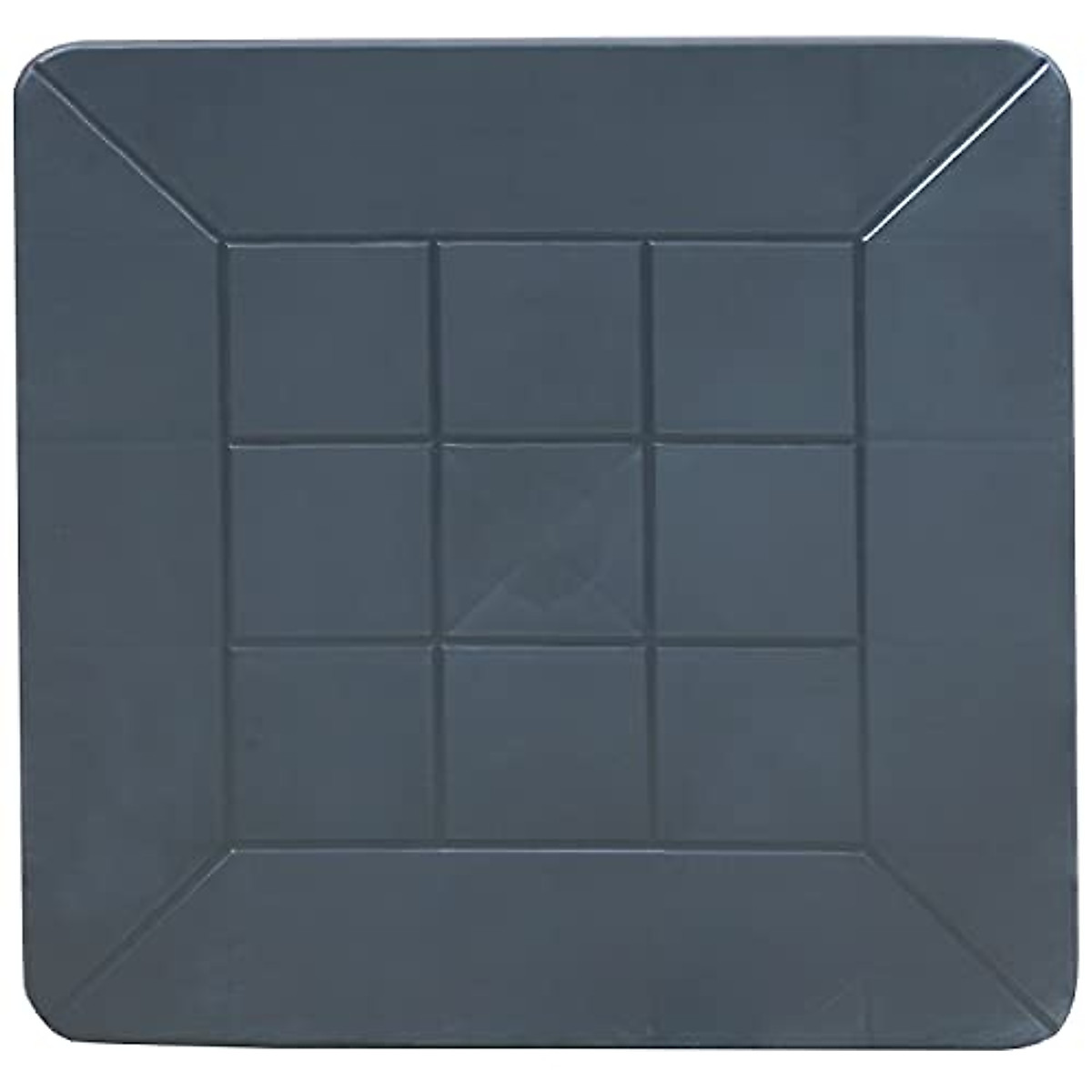 Sunnydaze Patio Side Table - Set of 4 Tables - Indoor/Outdoor Plastic Accent Furniture for Deck, Balcony, Garden, Yard, Porch, Backyard and Sunroom - 18-Inch Square - Gray