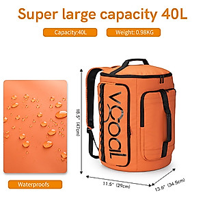 VGOAL 35L Travel Backpack Carry On Backpack as Person Item Flight Approved, 16 Inch Laptop Backpack for Men and Women (FG6327 RED)