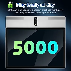 ciciglow 10.1in Tablet, 6GB RAM 128GB RAM, 1920x1200 IPS HD Display, Octa Core CPU, 8MP+20MP Camera, 5000mAh, 5G WiFi, GPS, for Android 8.1